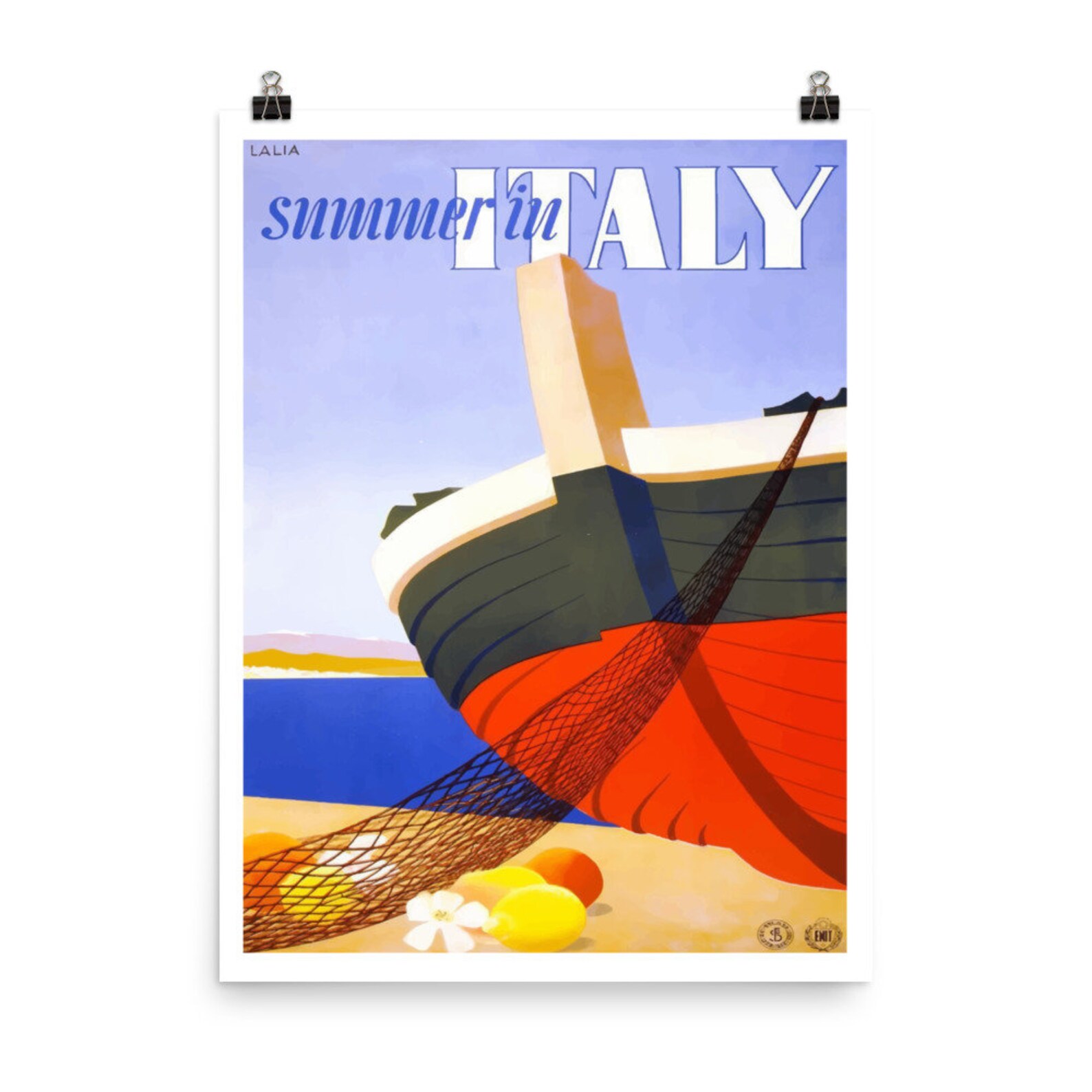 Italian Poster Design | Italian Print Art | Italian Beach Poster ...