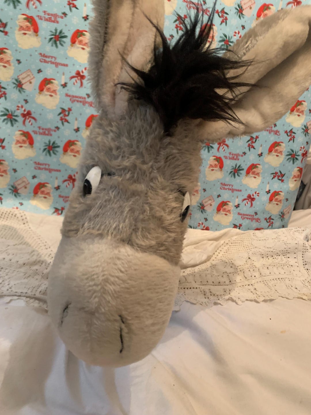 Vintage EEYORE Merrythought Rare 1940 50s XL Disney Donkey Pin Tail ...