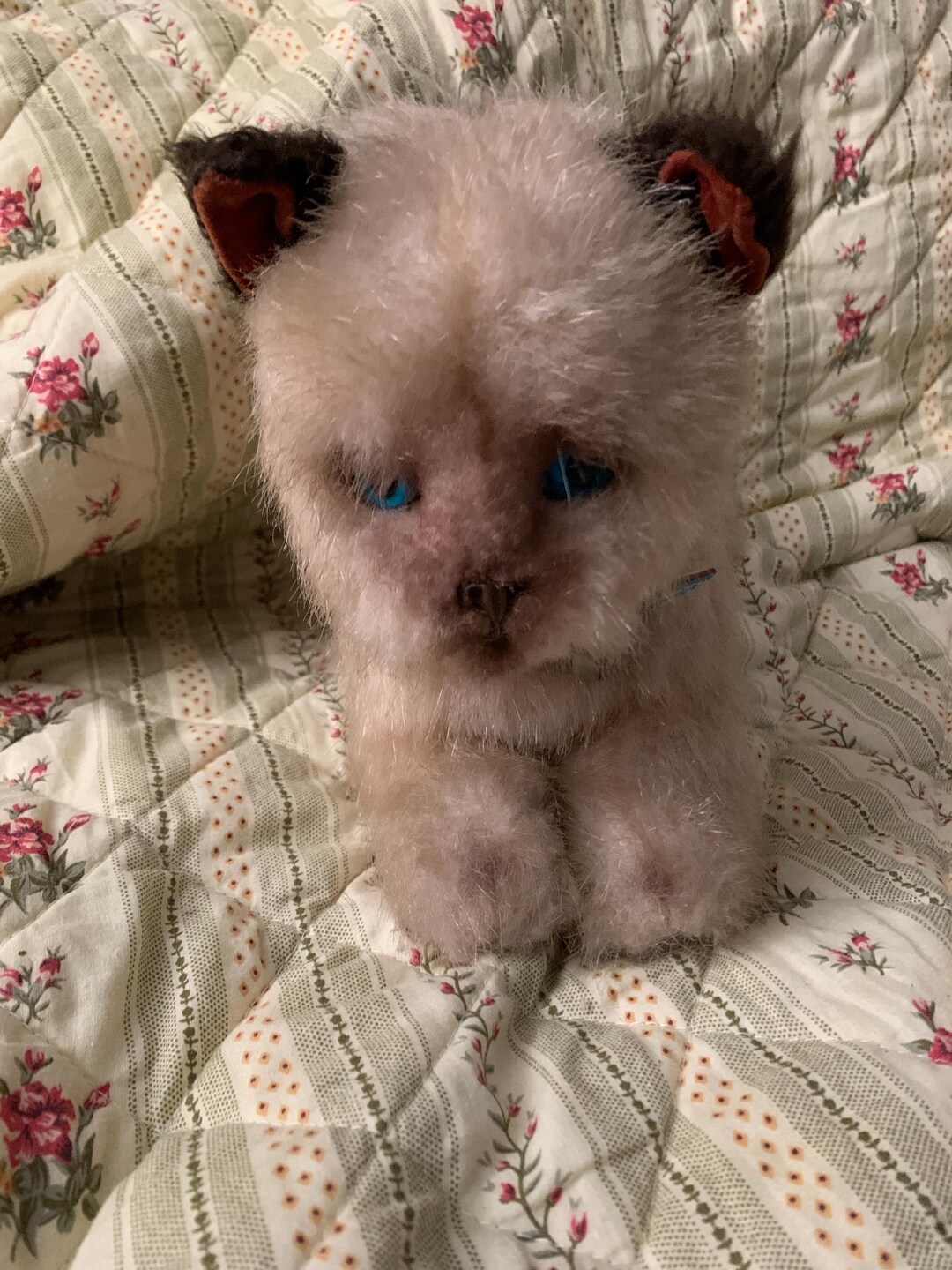 Vintage Siamese Cat Kitten Plush Stuffed Cuddly Toy Real Soft Toys - Etsy