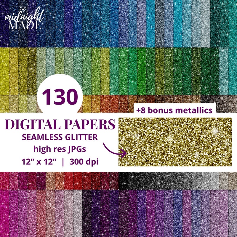Glitter Digital Paper - Etsy
