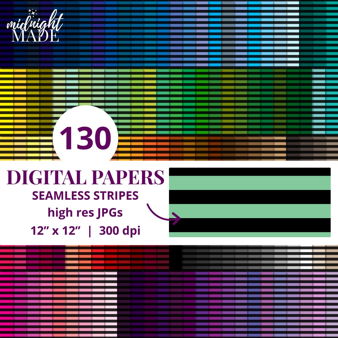 Medium Black Stripes Repeating Seamless Pattern Background Digital ...