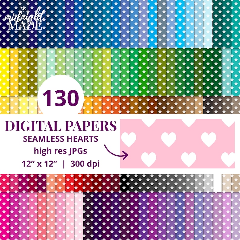 Small White Hearts Repeating Seamless Pattern Background Digital Paper ...