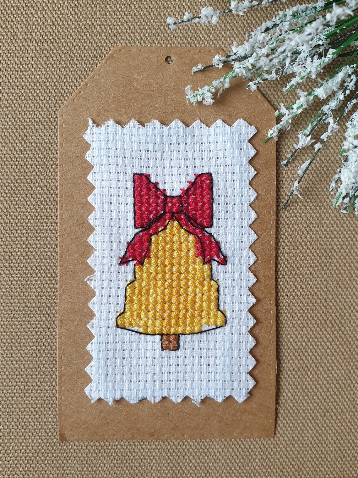 Christmas Tag Cross Stitch Pattern: Set of 4 (PDF Pattern) - Etsy