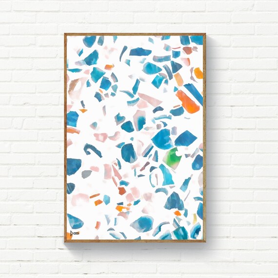 Terrazzo Printable Wall Art Terrazzo Decor Pastel Wall Art | Etsy