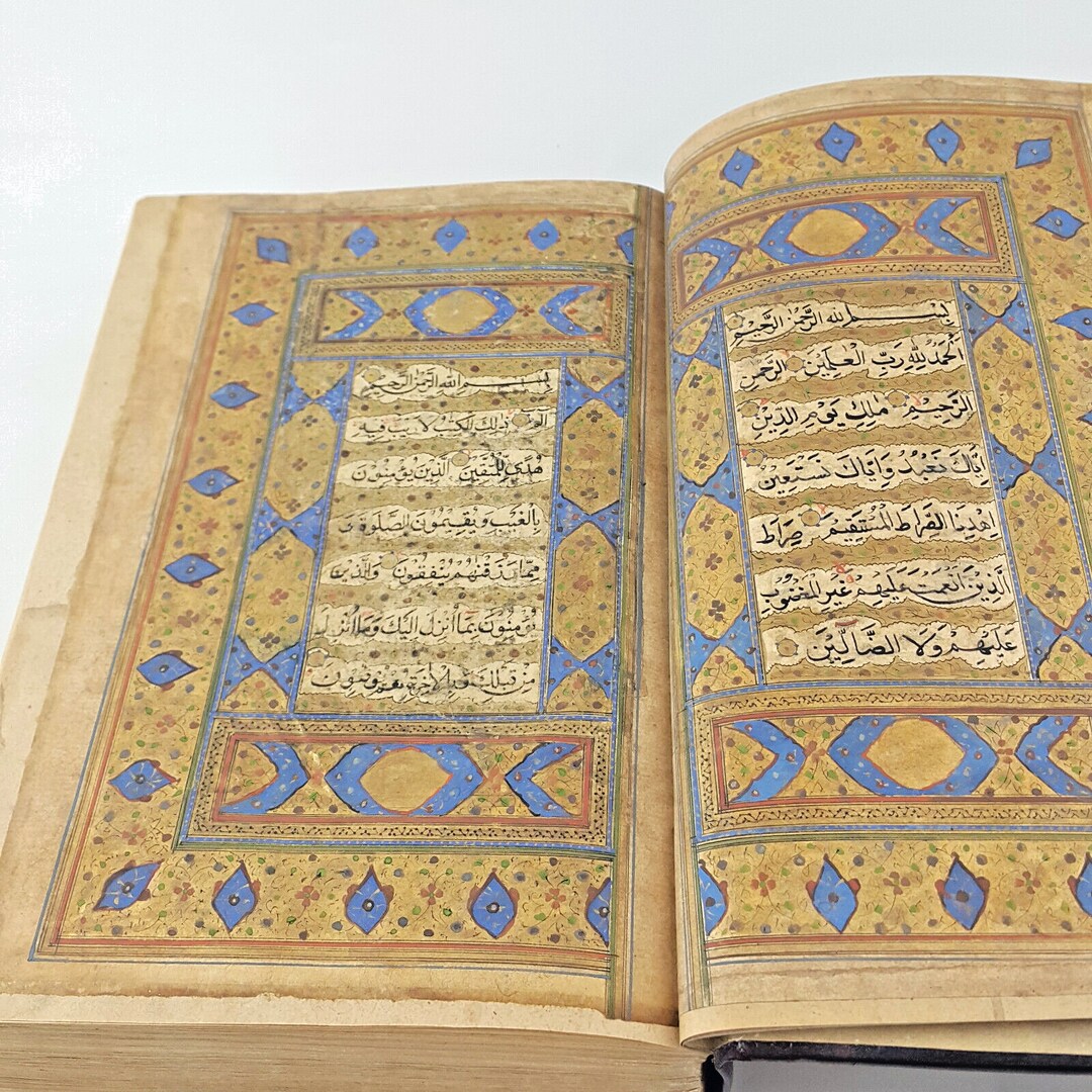 Handwritten Quran Complete Manuscript Antique Calligraphy ottoman ...