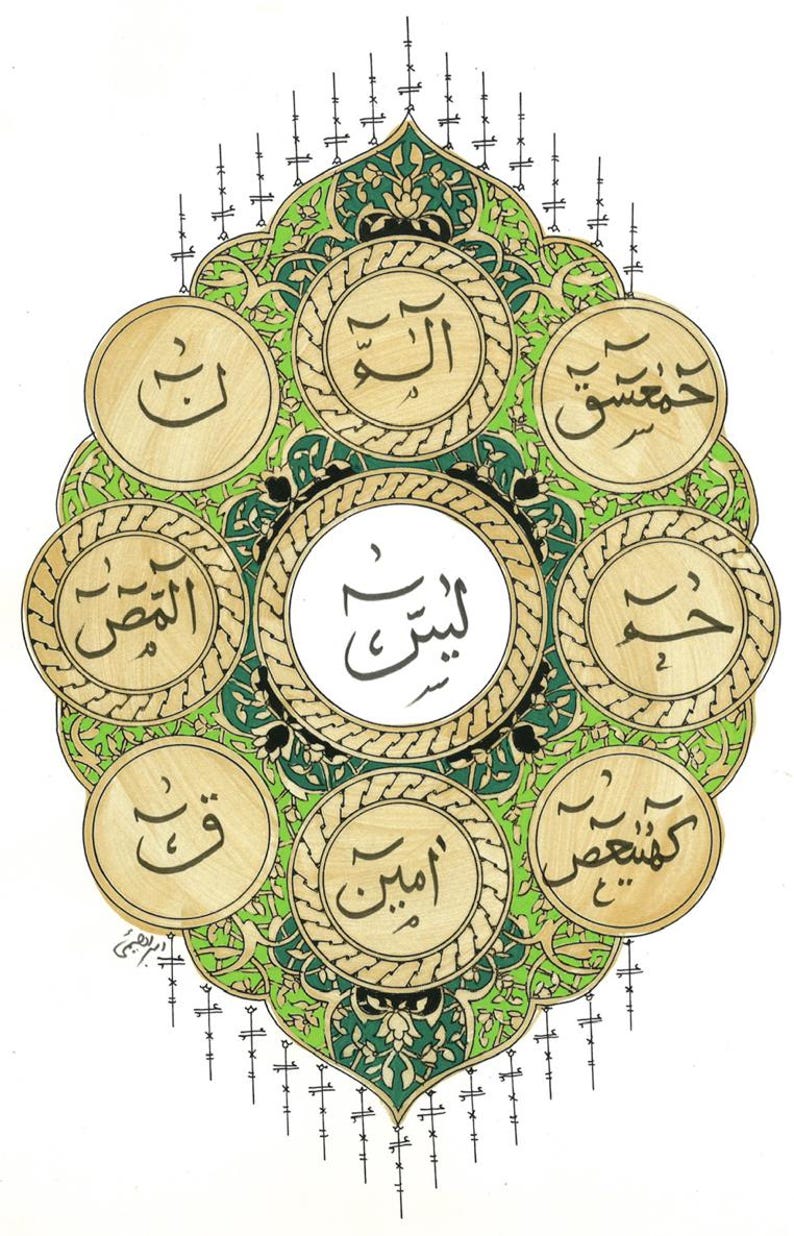 Loh E Qurani | Original Handpainted Calligraphy | QHC12 - Etsy