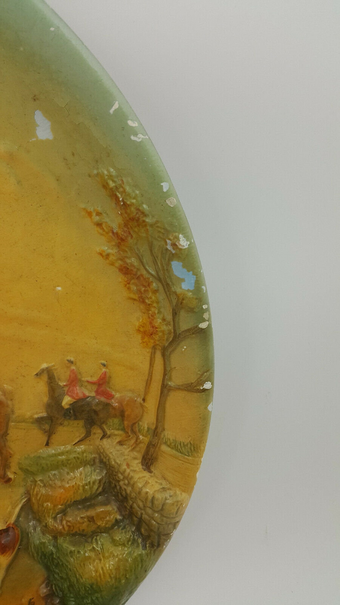 W.H. Bossons Wall Plaques Hunting Scene Paint Chips | Etsy