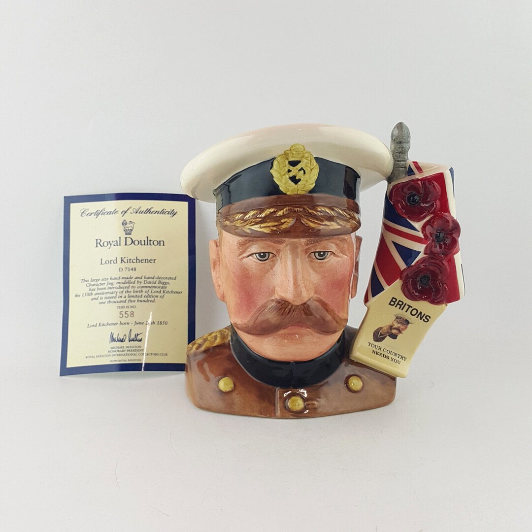 Royal Doulton Character Jug Large Lord Kitchener D7148 with - Etsy
