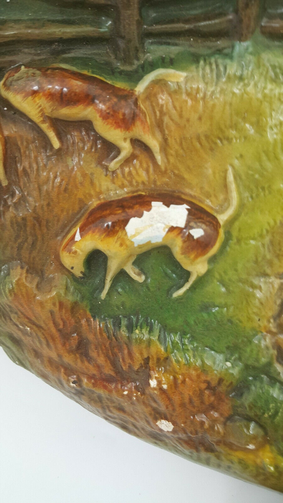 W.H. Bossons Wall Plaques Hunting Scene Paint Chips | Etsy