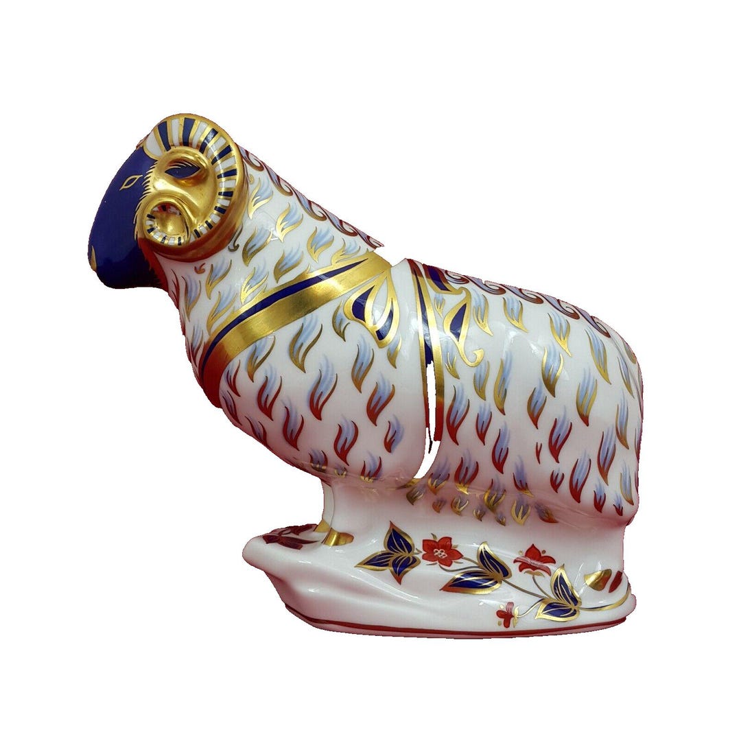 Royal Crown Derby Ram - With Gold Stopper - Etsy