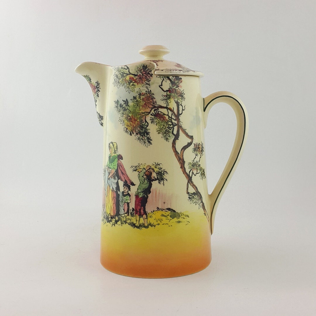 Royal Doulton Seriesware Lidded Water Jug / Vase the Gleaners D6123 RD ...