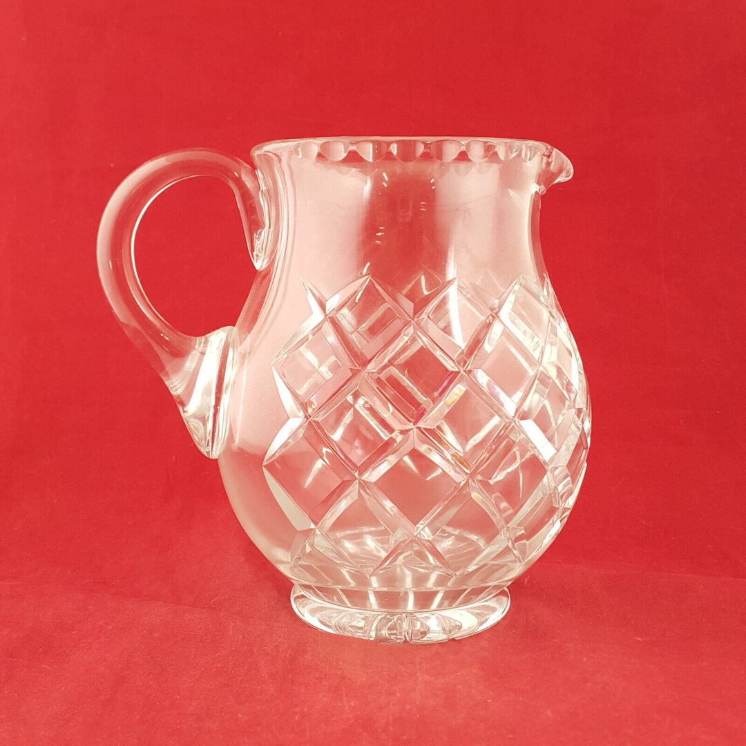 Large Lead Crystal Glass Pitcher TF 176 - Etsy