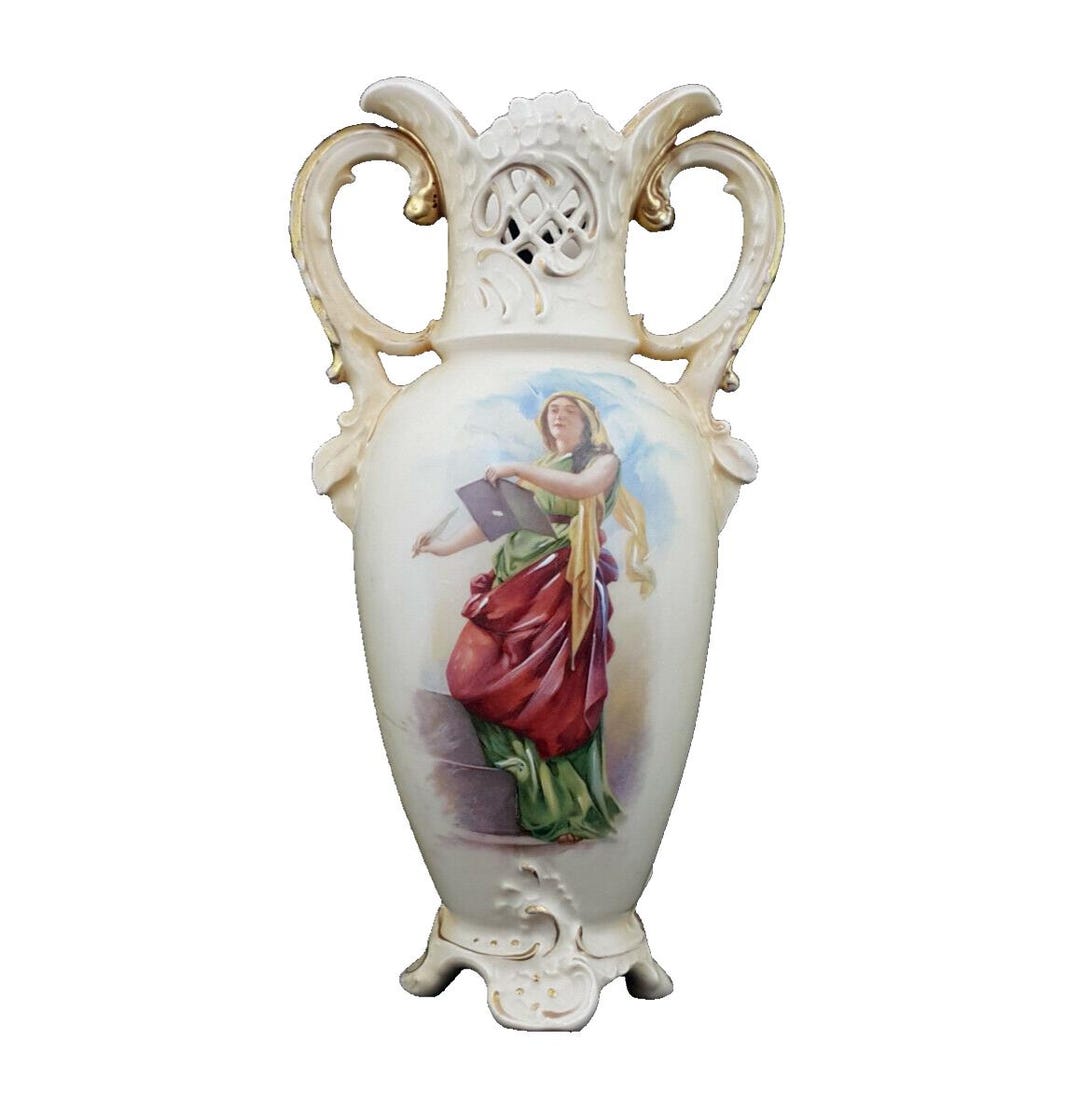 Royal Dux Vase Hand Painted Lady - Marks - Etsy