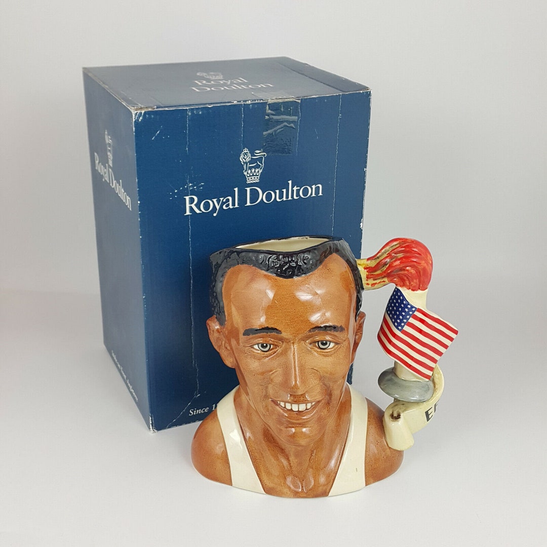 Royal Doulton Toby Jug Large Jesse Owens D7019 boxed 453 RD - Etsy UK