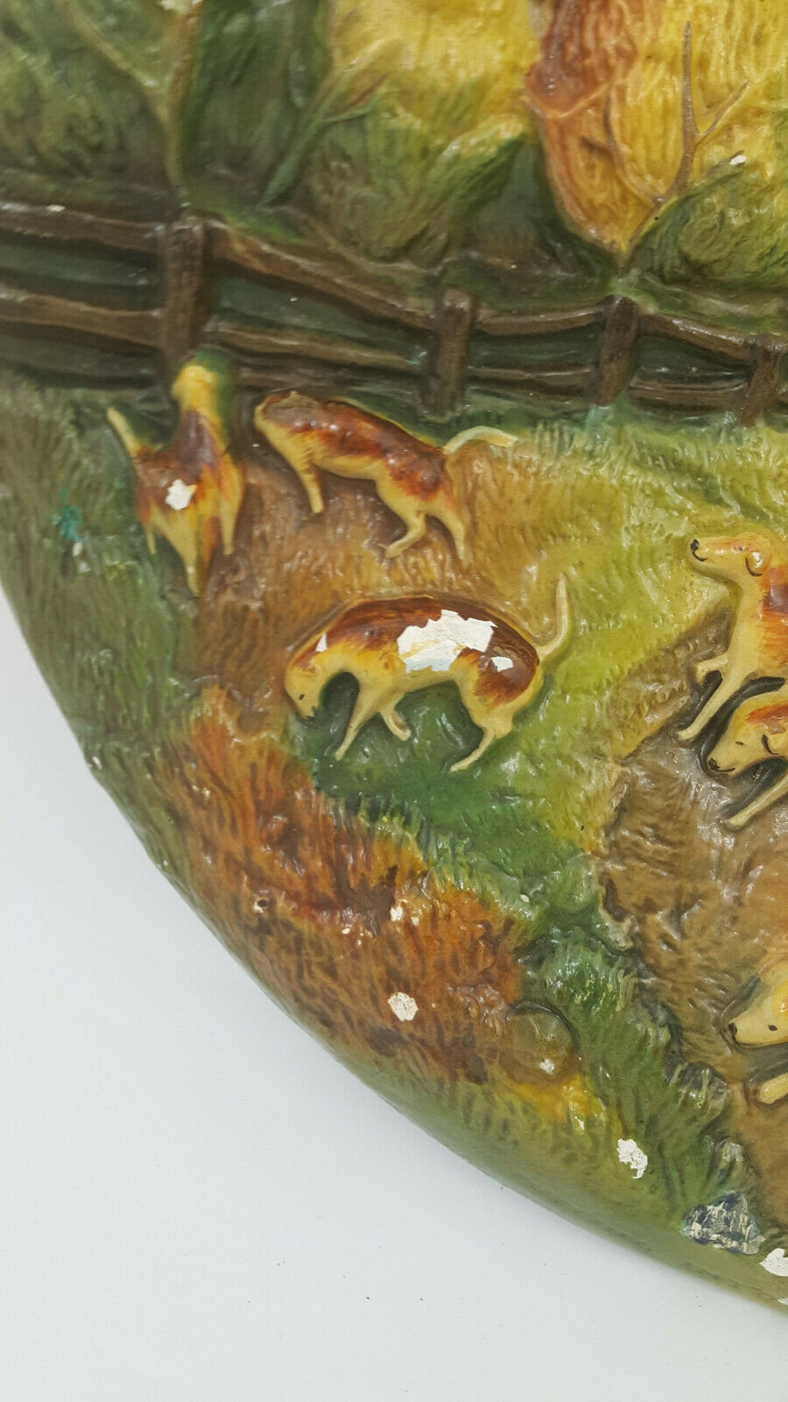 W.H. Bossons Wall Plaques Hunting Scene Paint Chips | Etsy