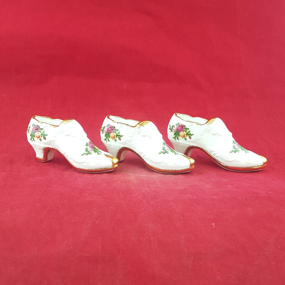 Royal Albert Old Country Roses Set of 3 Decorative Shoes OP 2624 - Etsy