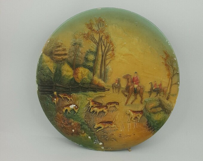 W.H. Bossons Wall Plaques Hunting Scene Paint Chips - Etsy
