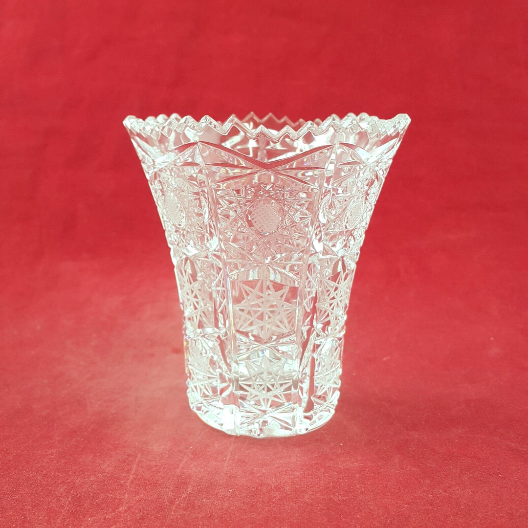 Vintage Lace Bohemia Hand Cut Lead Crystal Vase rare OV 2947 - Etsy