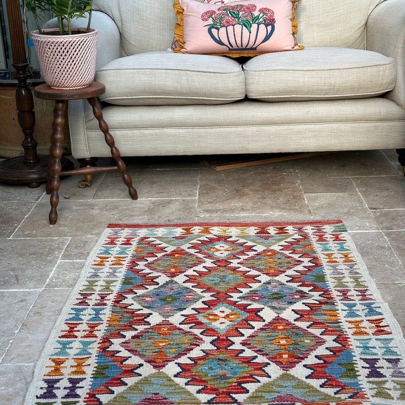 Kilim Chobi Wool Rugs - Etsy UK