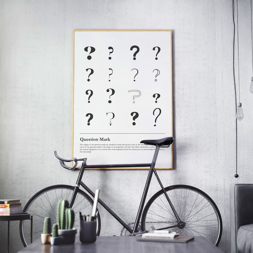 Office Wall Art - Printable Punctuation Poster - Question Mark A4 ...