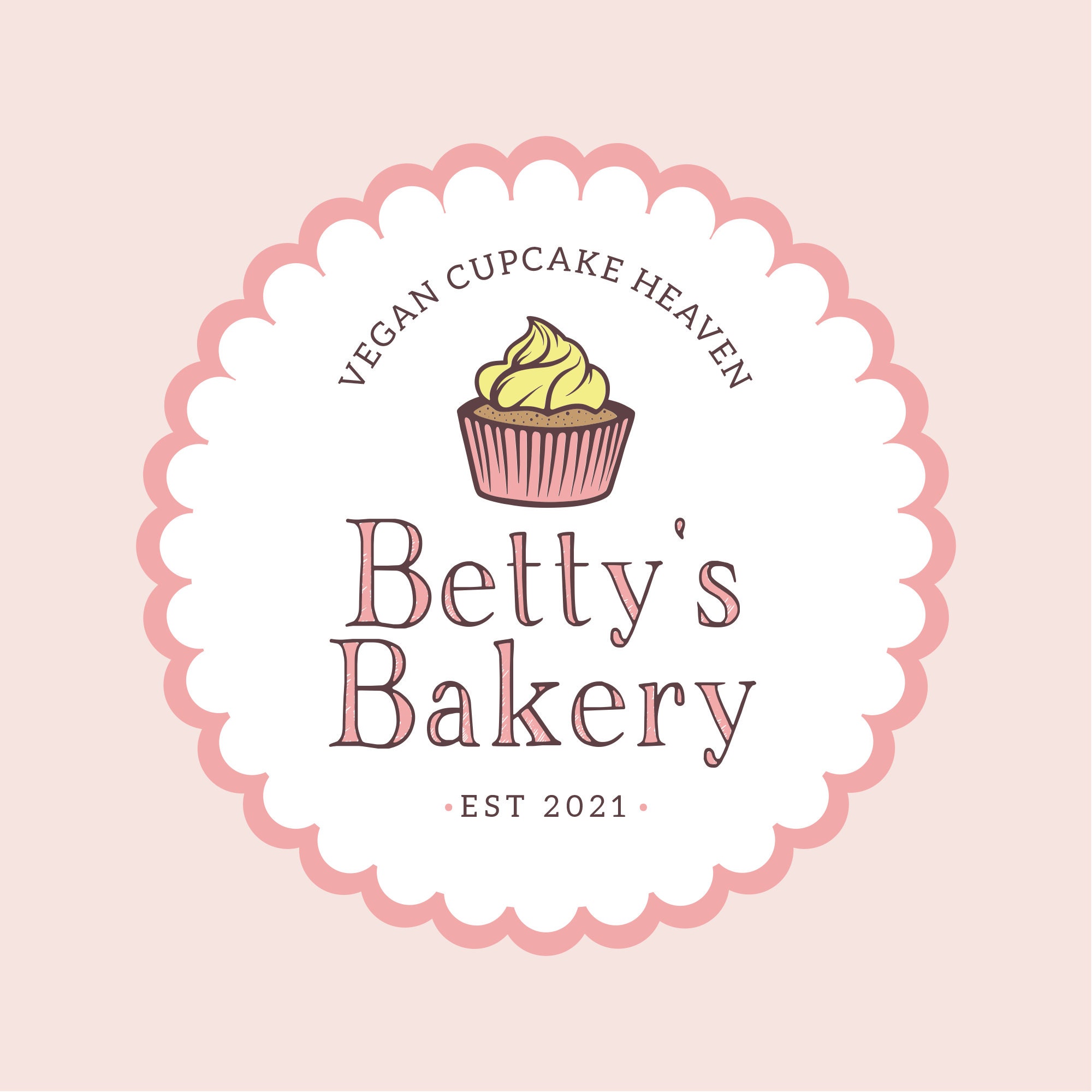Premade Feminine Bakery Logo Design | Cake & Cupcake Business Branding ...