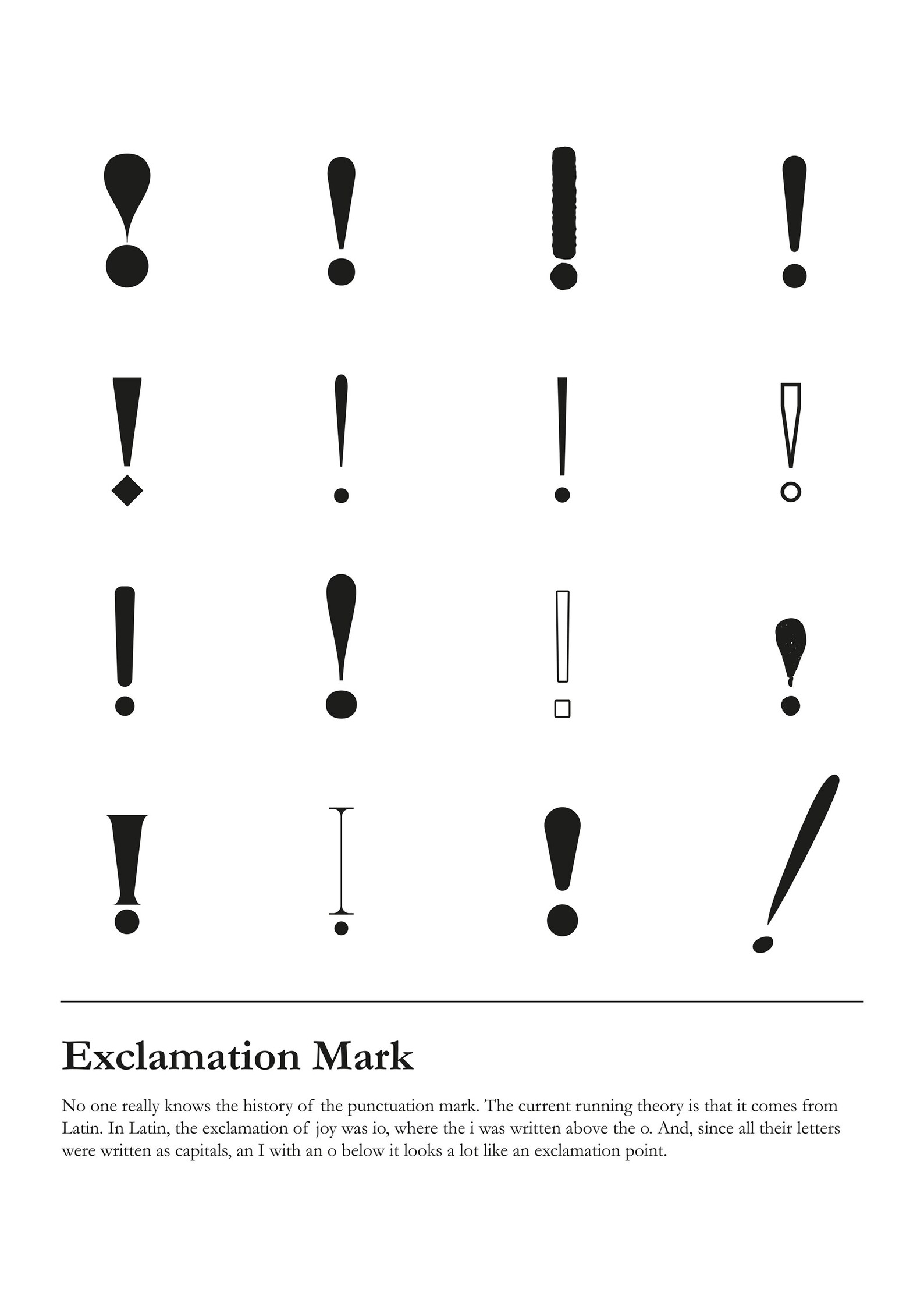 Printable Wall Art Punctuation Poster Exclamation Mark A4 - Etsy Singapore