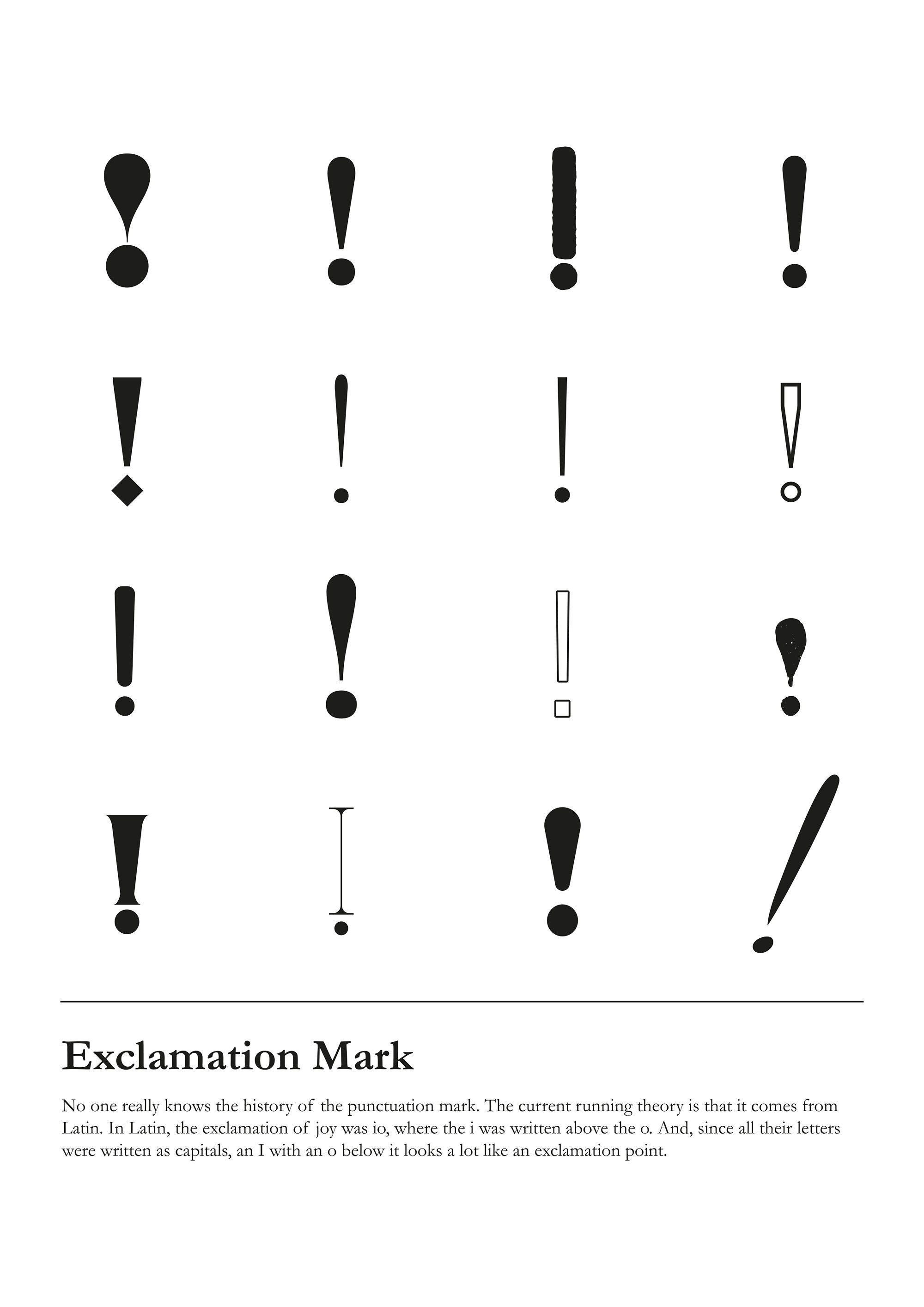 Printable Office Wall Art Punctuation Poster, Exclamation Mark A4 - Etsy