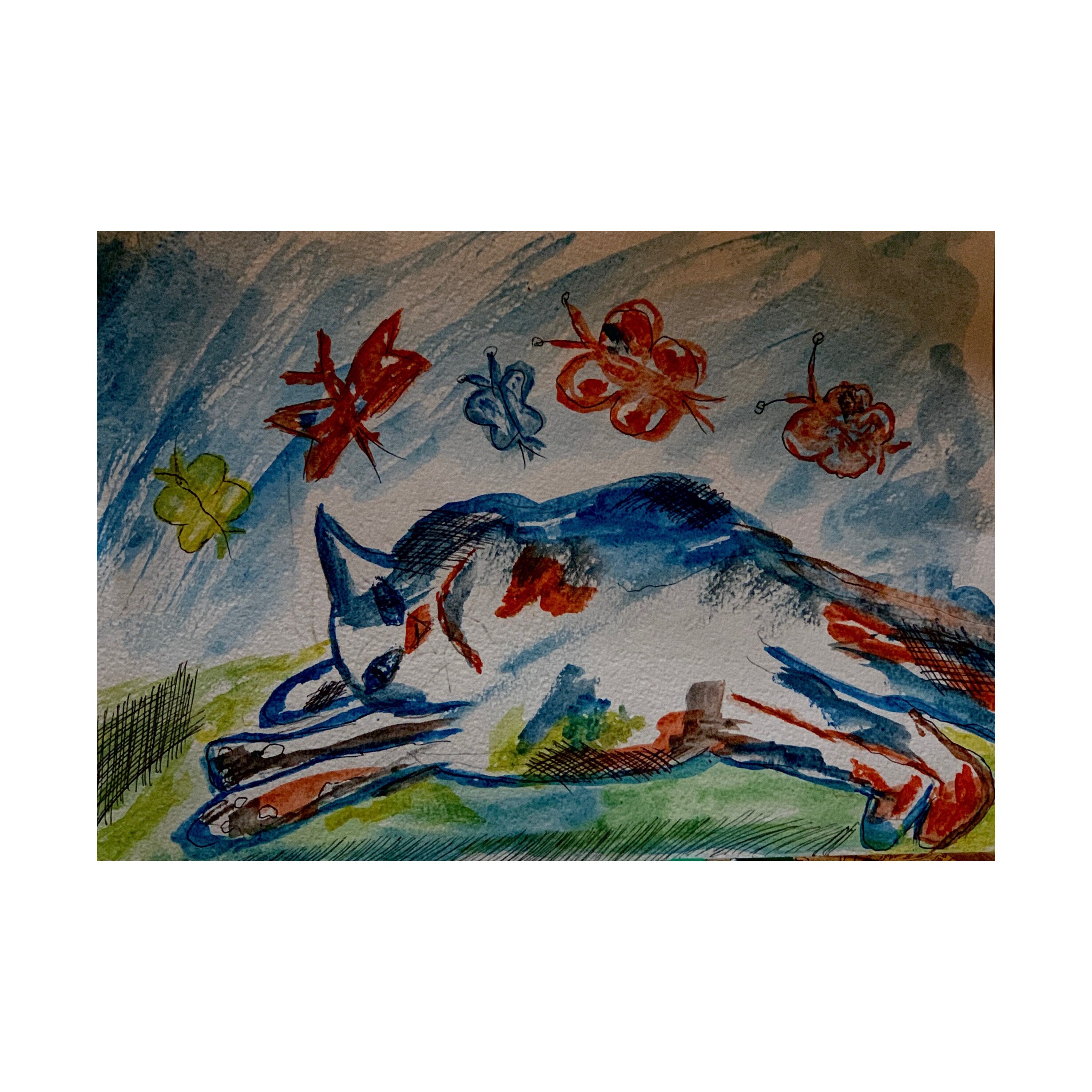 Cat Euphoria Painting Original Art Watercolor Painting A4 - Etsy