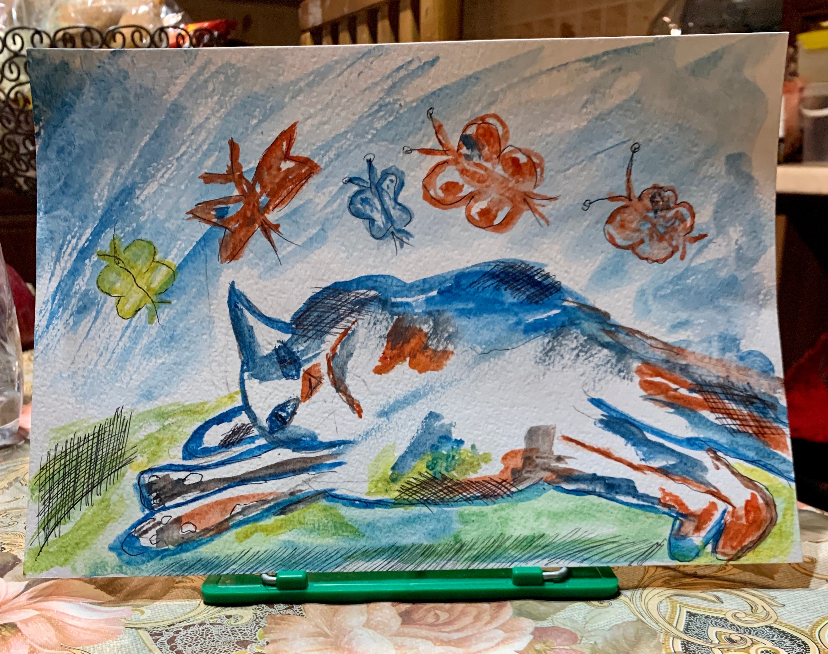 Cat Euphoria Painting Original Art Watercolor Painting A4 - Etsy