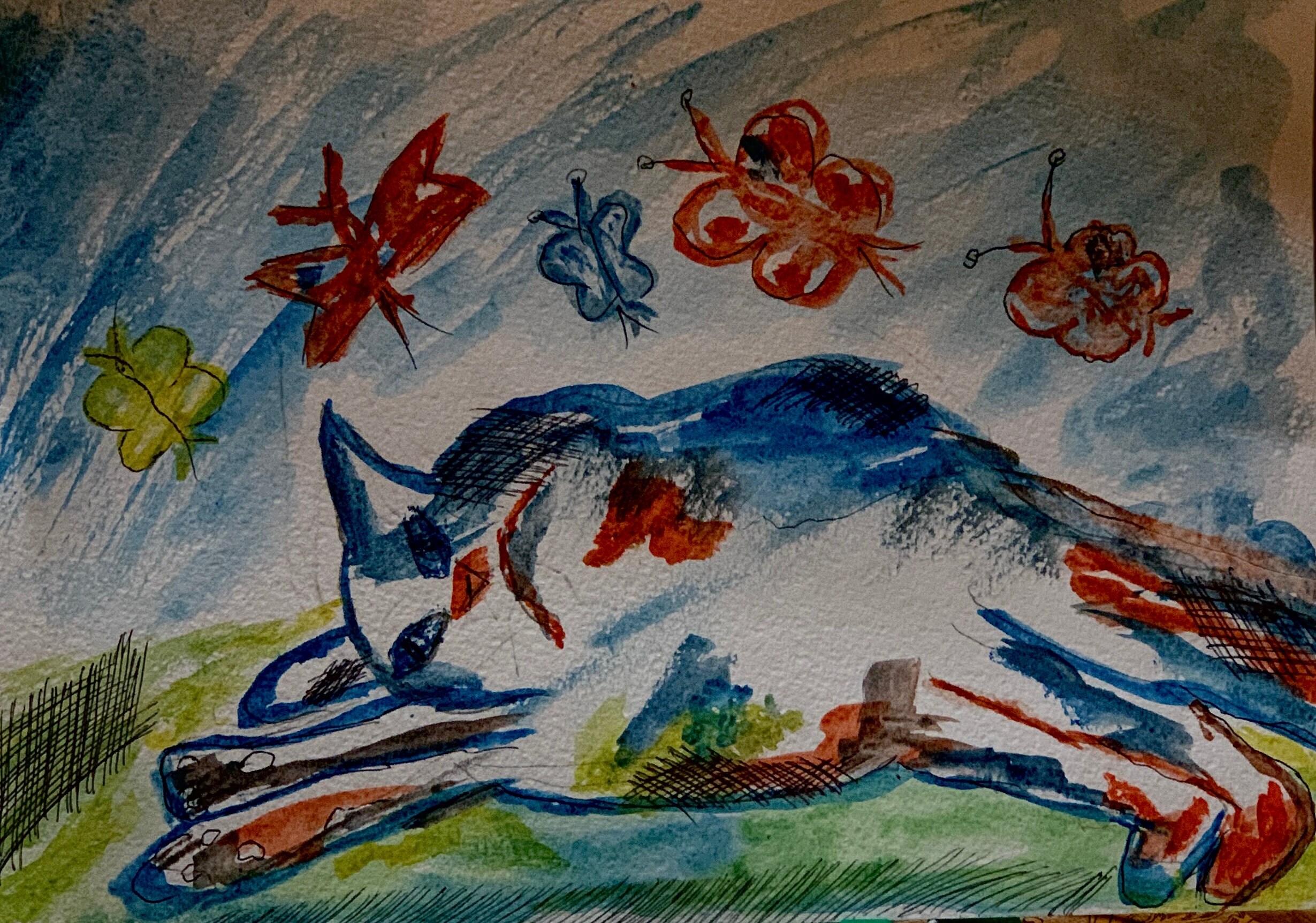 Cat Euphoria Painting Original Art Watercolor Painting A4 - Etsy