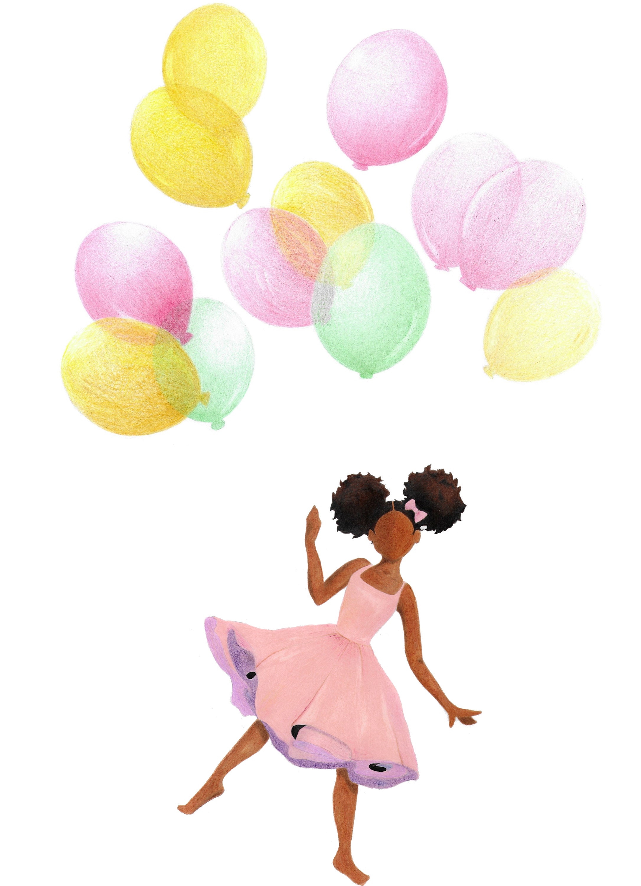 My Balloons - A3 Print... Black Girl Magic, African Art, Wall Art, Art ...