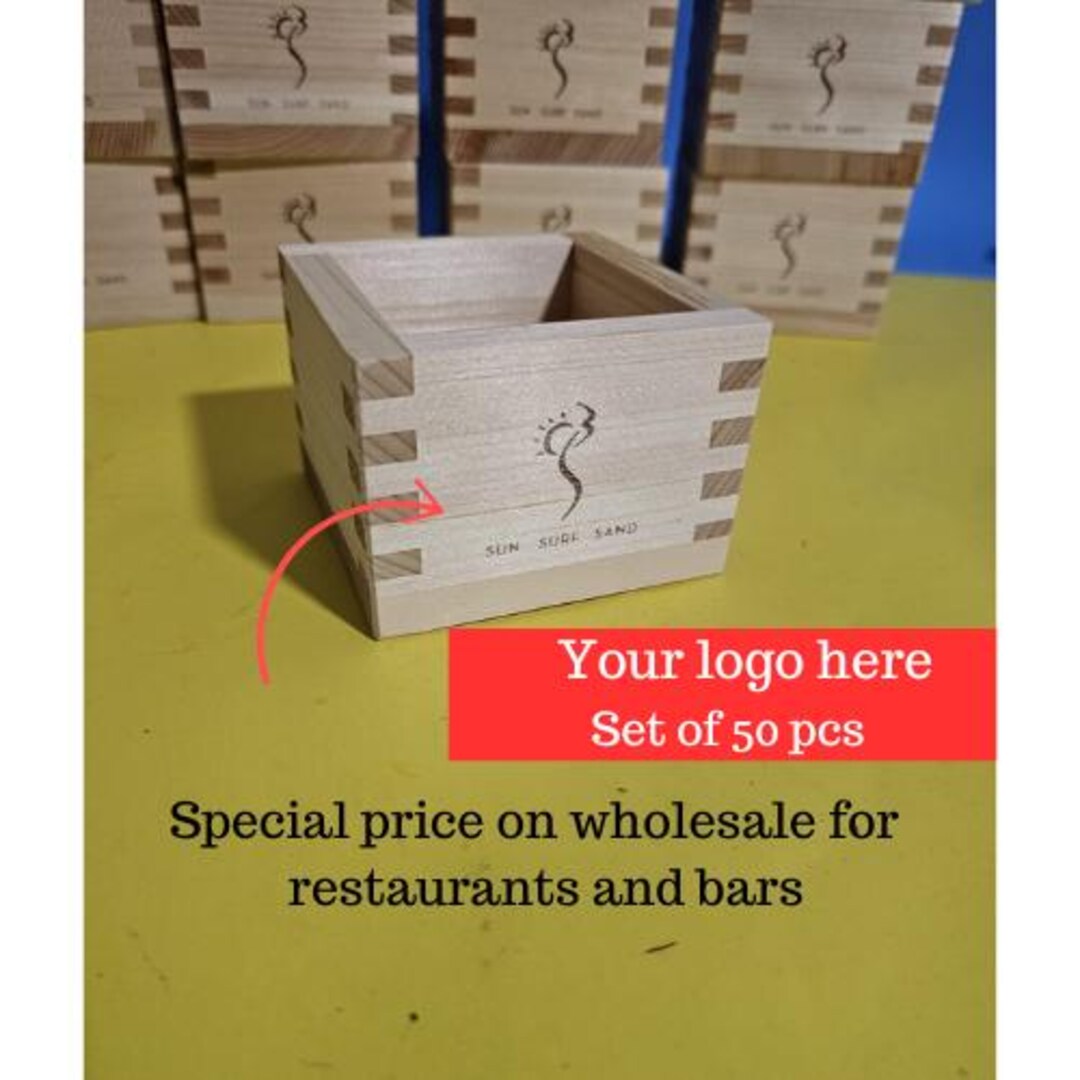 Laser Engraved Sake Masu Wooden Boxes, Japan, Japanese, Sake, Masu ...