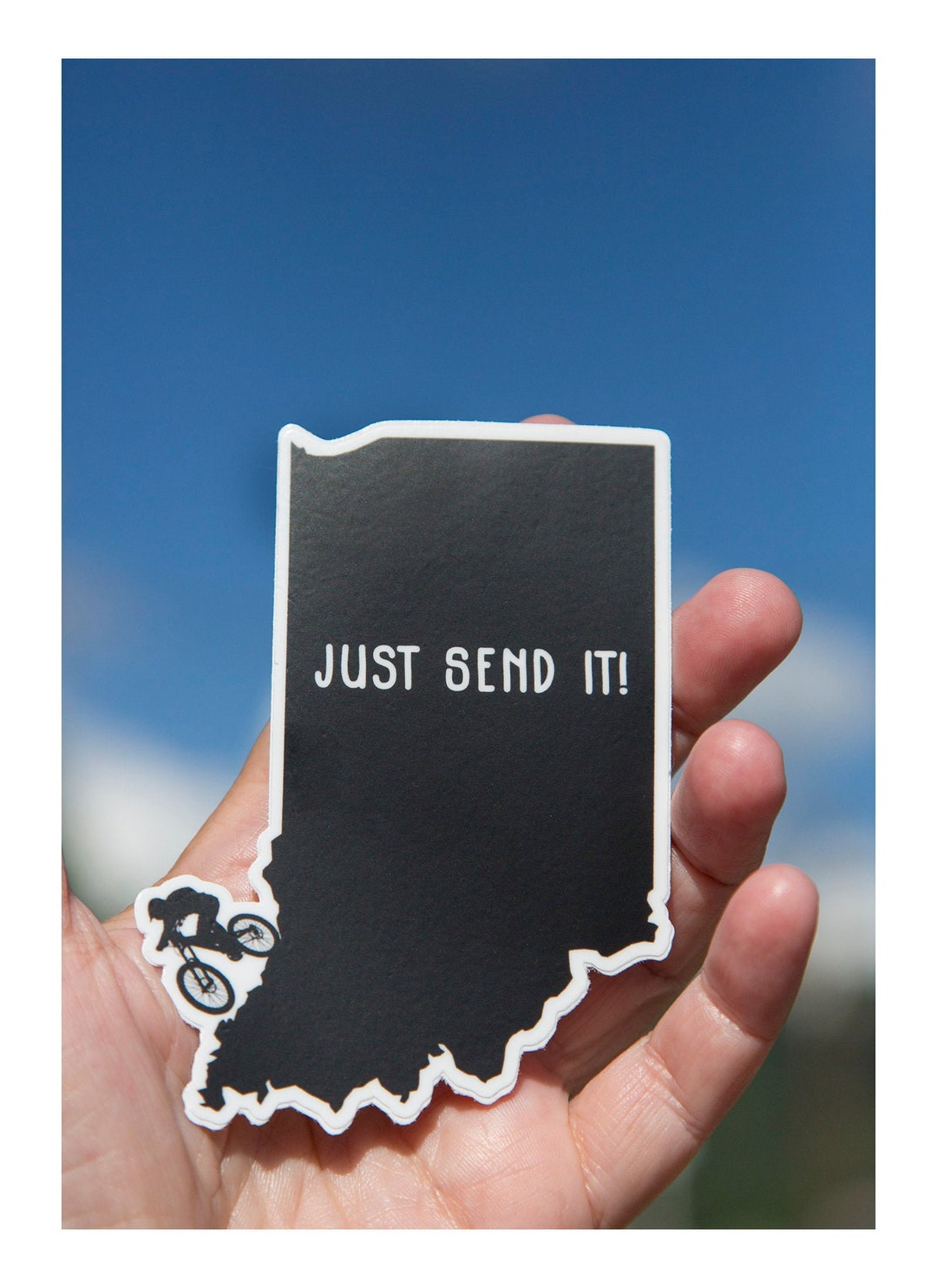 Indiana Mountain Biking Sticker Just Send It - Etsy