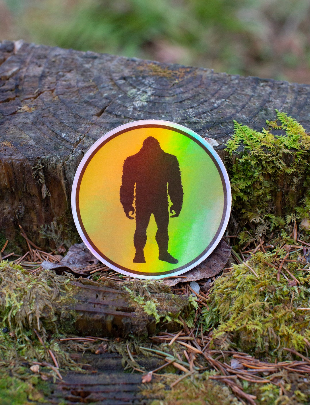 Holographic Sasquatch, Bigfoot Sticker - Etsy