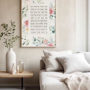 Hebrew - Shema Israel, Hear O Israel, Shema Prayer, Deuteronomy 6:4 ...