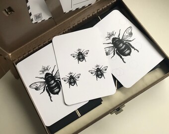 Bee Postcards - Etsy