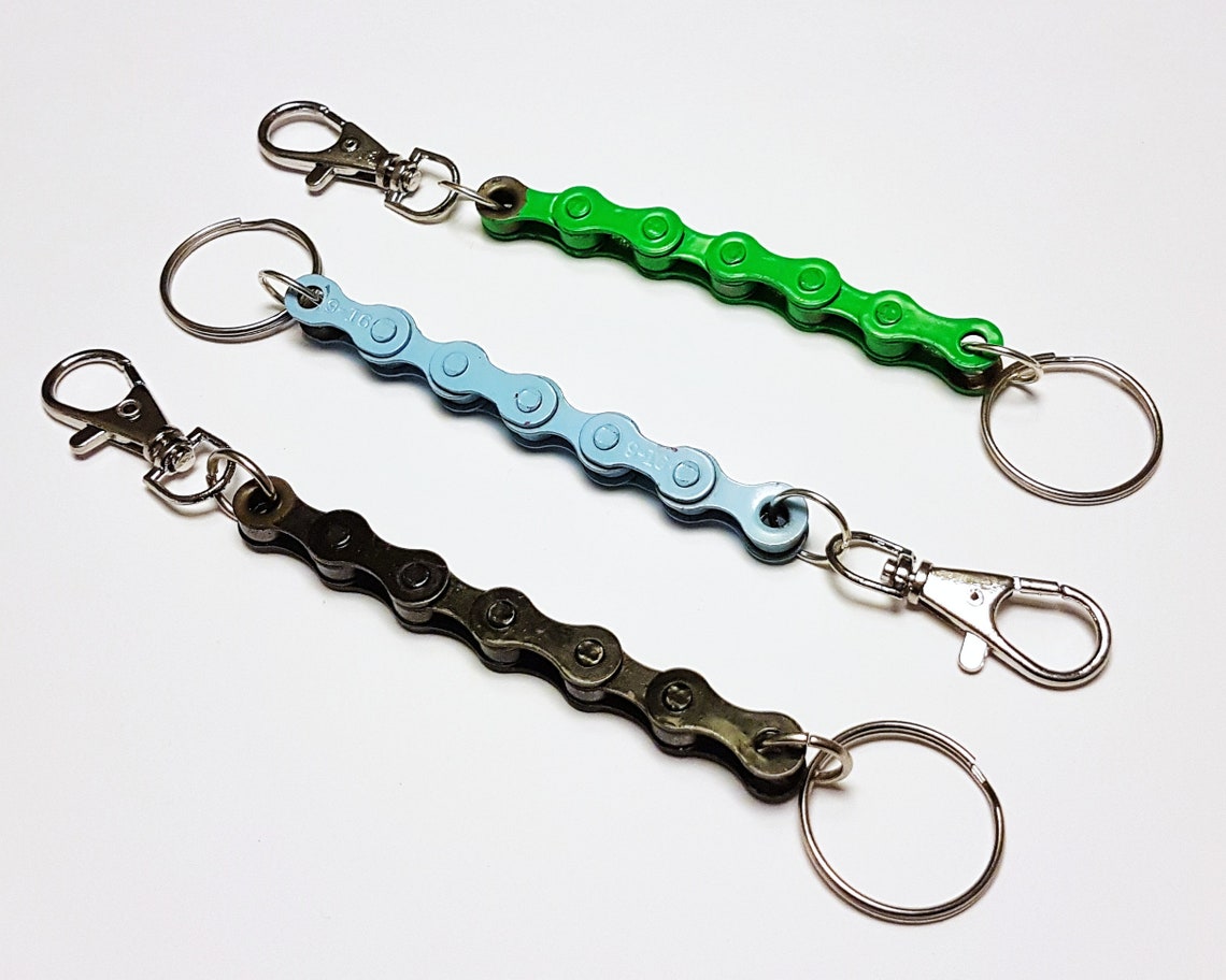 Recycled Bike Chain Keyring - Etsy