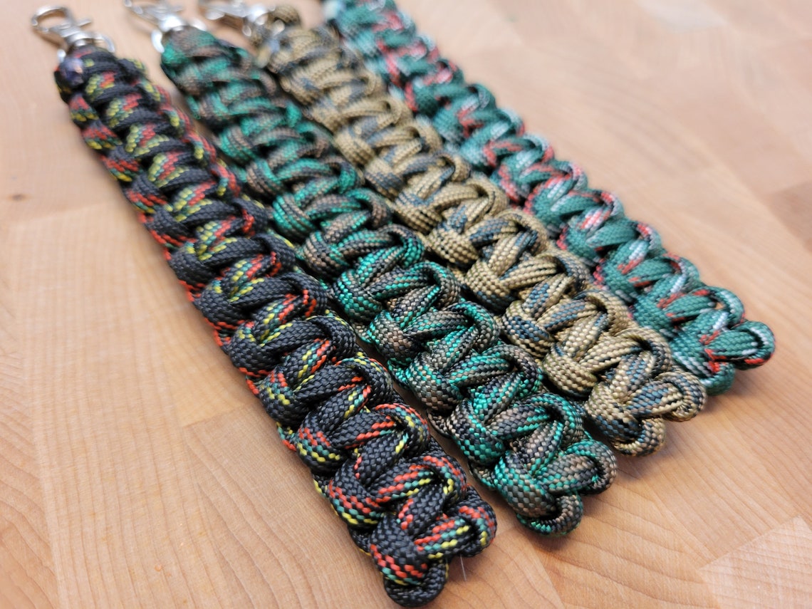 Paracord Lanyard/keychain Cobra Knot Key Fob With Swivel Hook - Etsy Canada