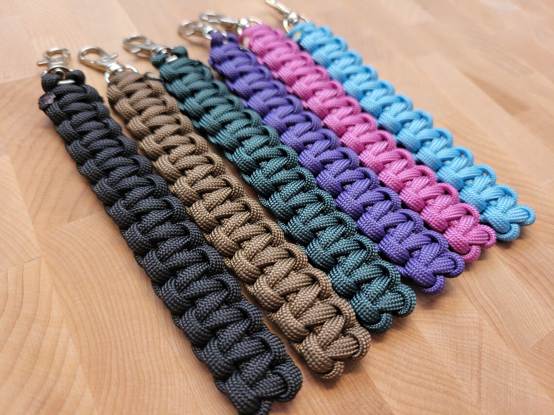 Paracord Lanyard/keychain Cobra Knot Key Fob With Swivel Hook - Etsy Canada