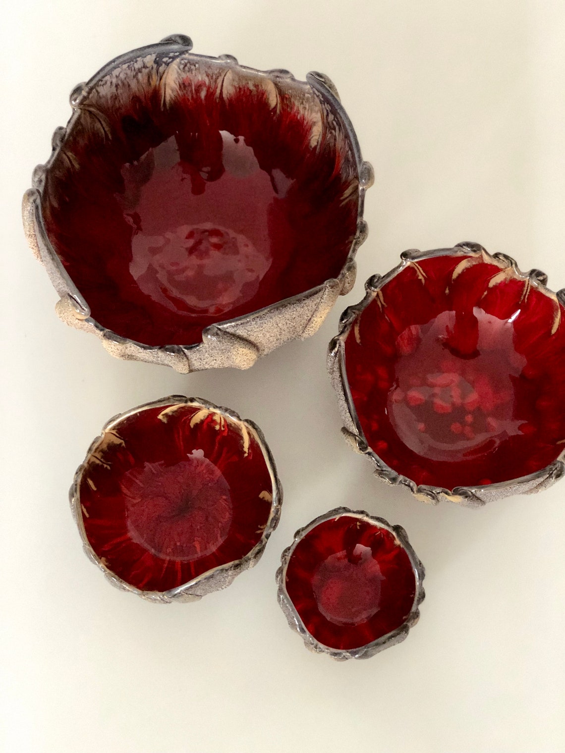 Small Red Bowl From Ruby Collection - Etsy