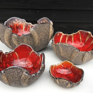 Small Red Bowl From Ruby Collection - Etsy