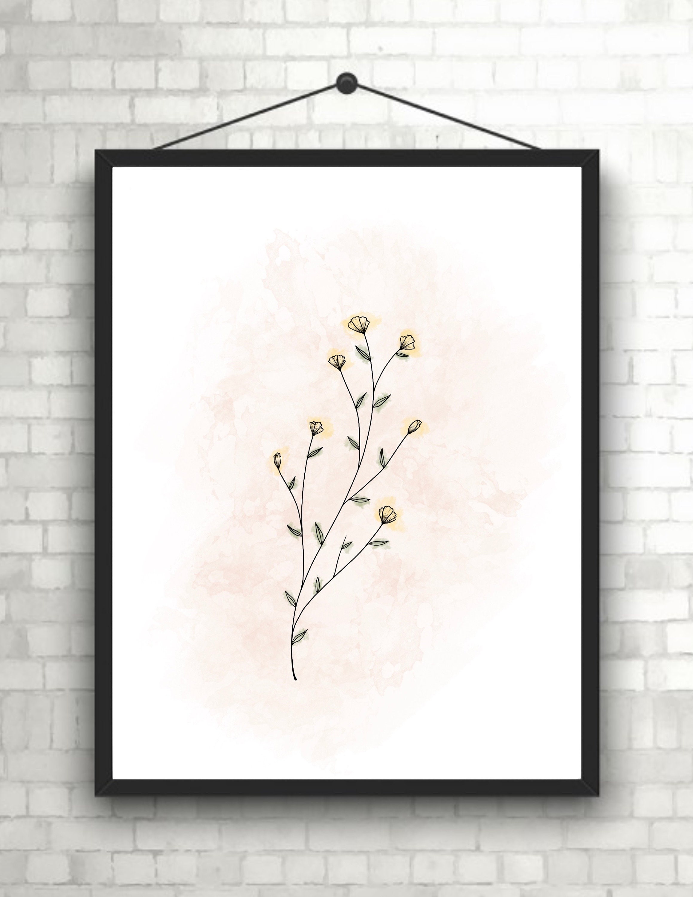 Watercolor Floral Wall Art Print - Etsy