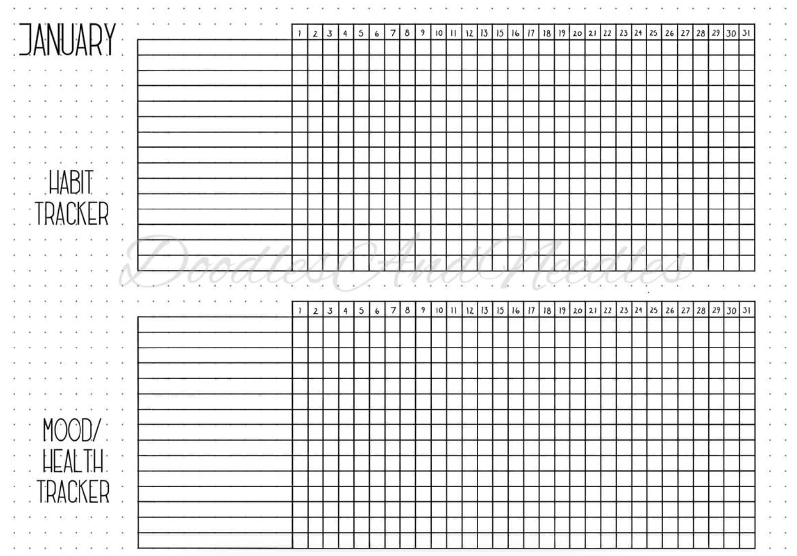 Complete Simple Bullet Journal/planner Template Bundle digital or ...