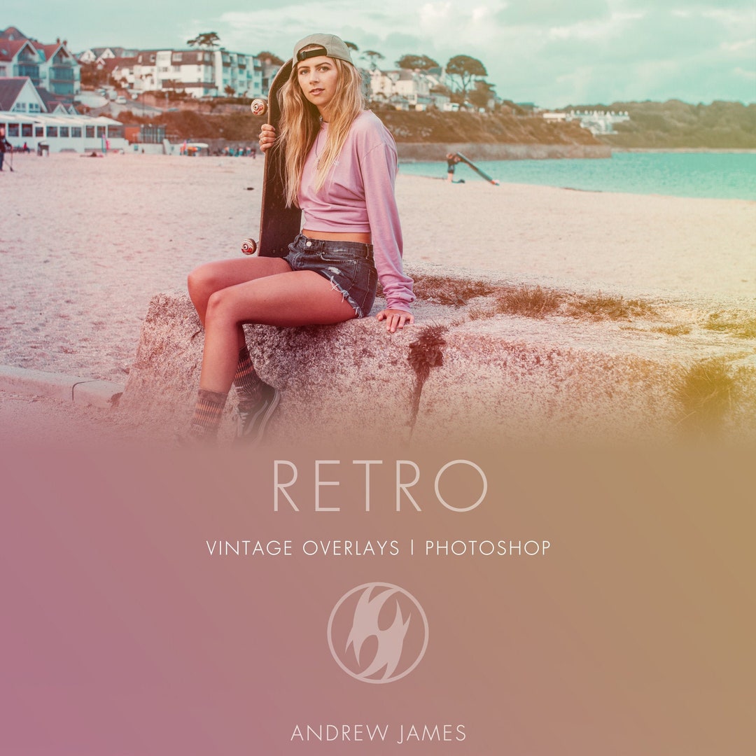 RETRO - 25x Vintage PNG Overlays for Photoshop | Filters | Photography ...