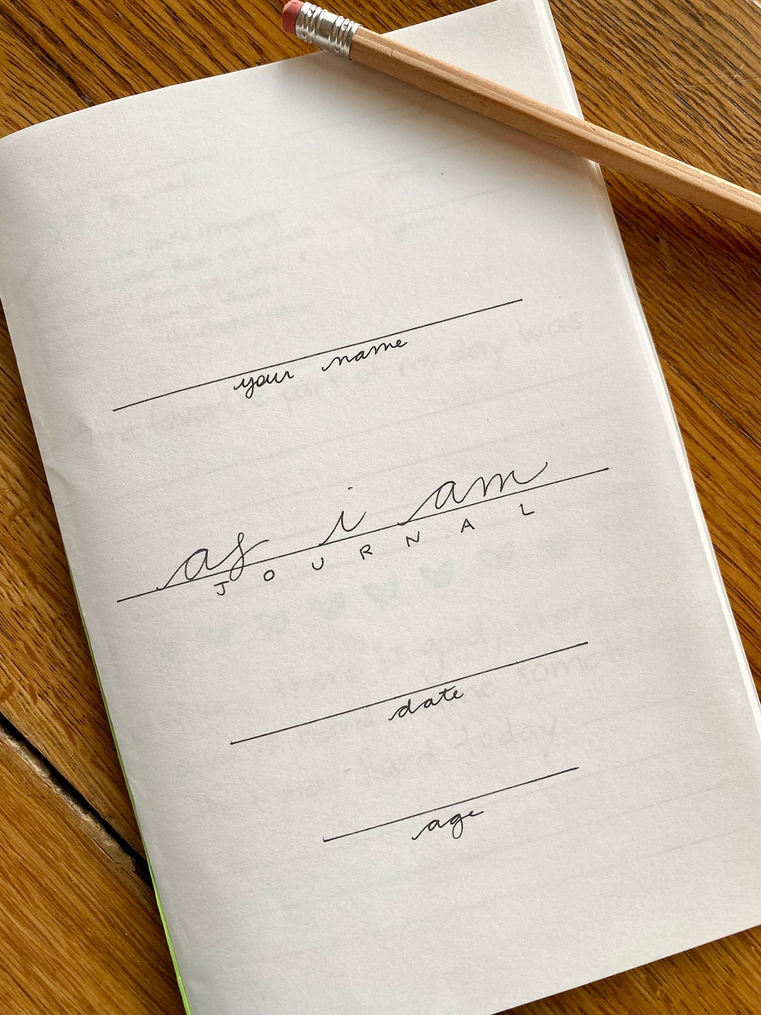 The as I Am Journal, Printable Kids Journal, Fill in the Blank Journal ...