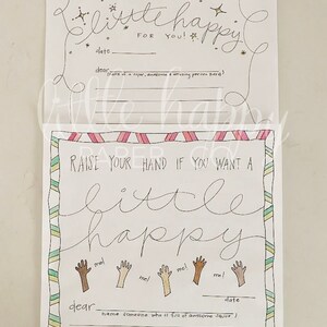 Little Happy Letter Set, Kids Stationery Set, Hand Lettered and ...