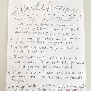 Little Happy Letter Set, Kids Stationery Set, Hand Lettered and ...