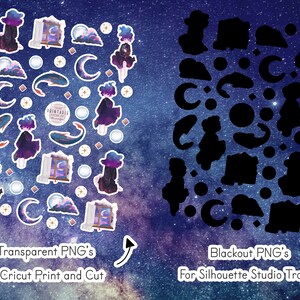 Printable Galaxy Sticker Theme Starry Night Sky Cool Space and ...