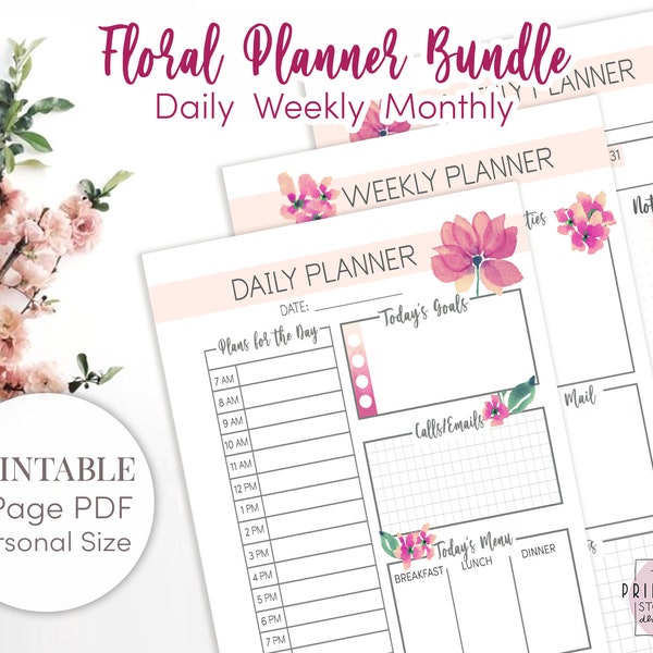 Filofax Personal Inserts 2021 - Etsy