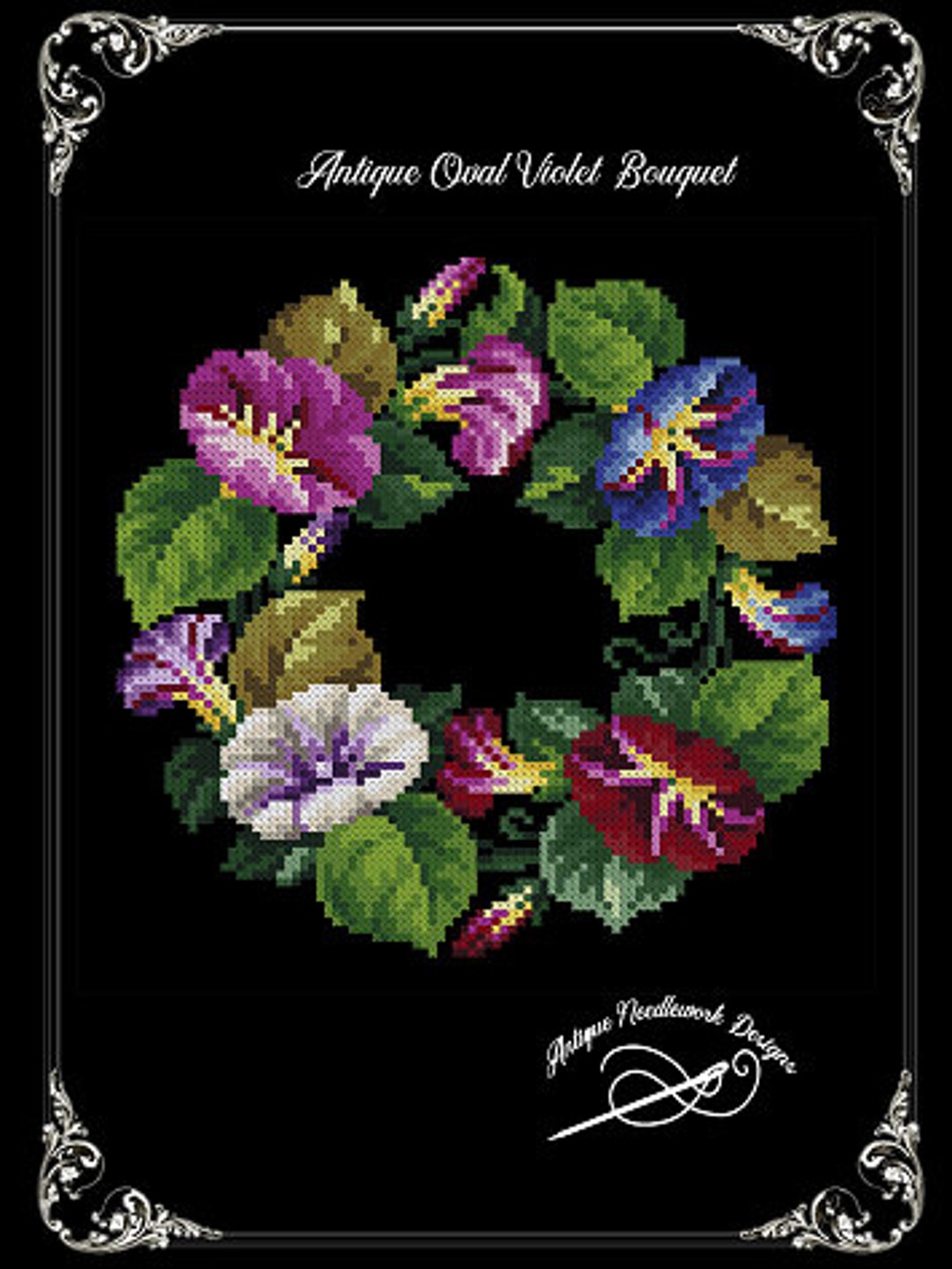 Oval Violet Bouquet - Etsy